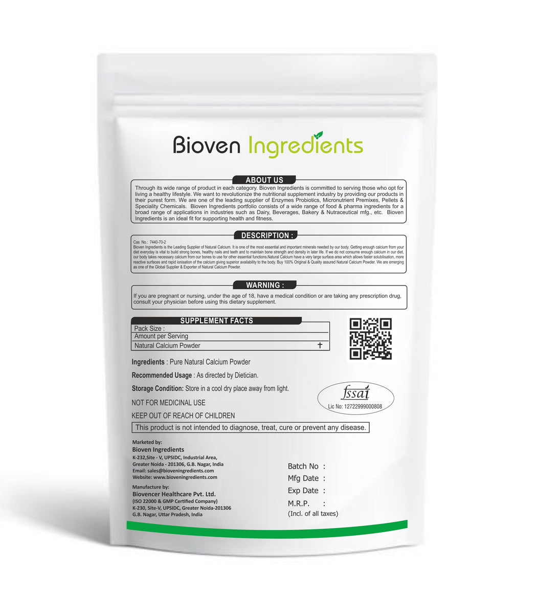 Buy Natural Calcium Powder online at 20% OFF - Bioven Ingredients ...