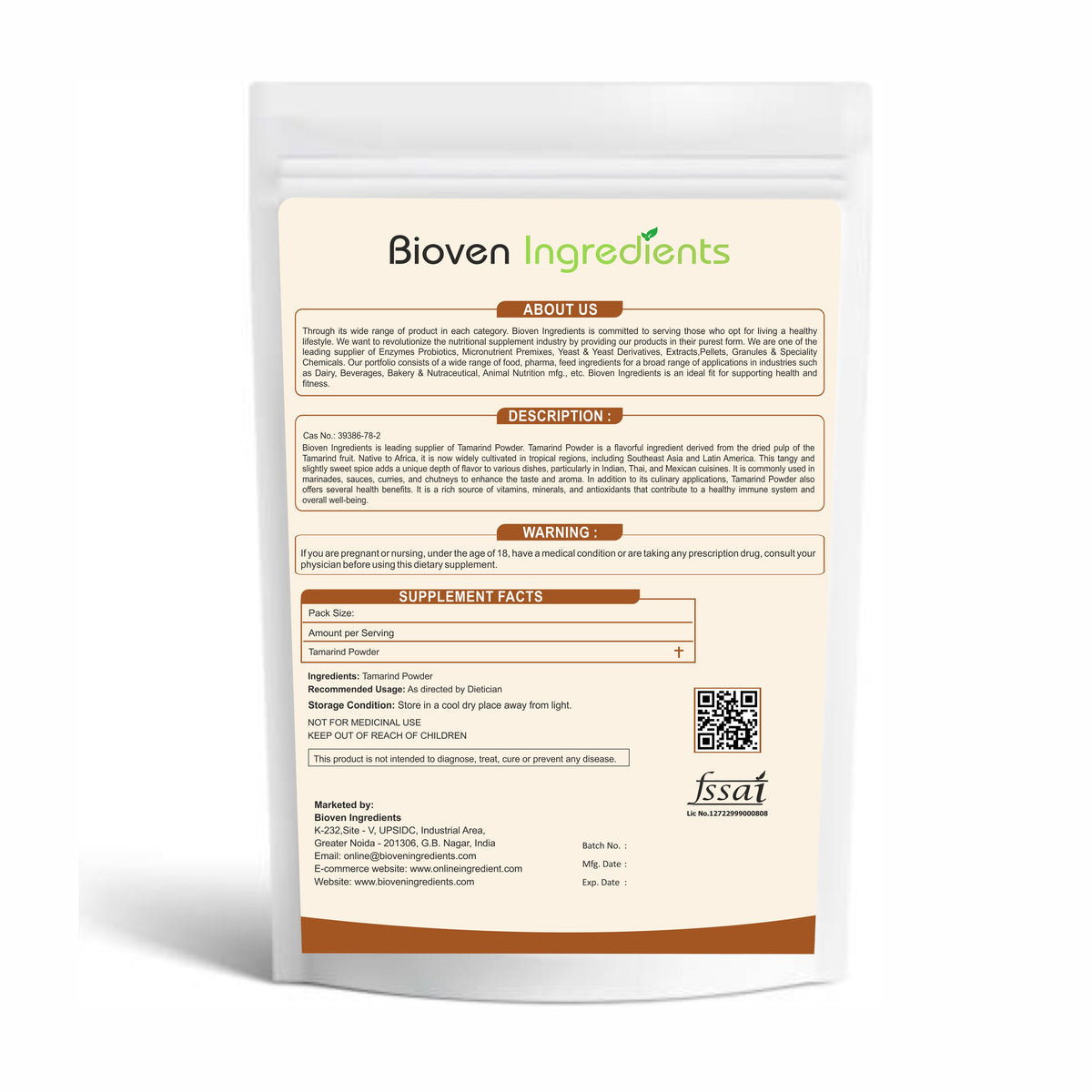 Buy Tamarind Powder- Bioven Ingredients | Online Ingredients