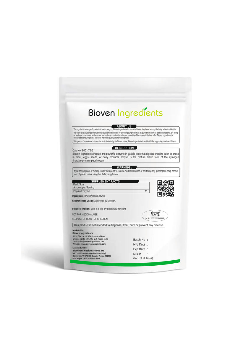 Buy Bioven Ingredients Pepsin Enzyme | Online Ingredients