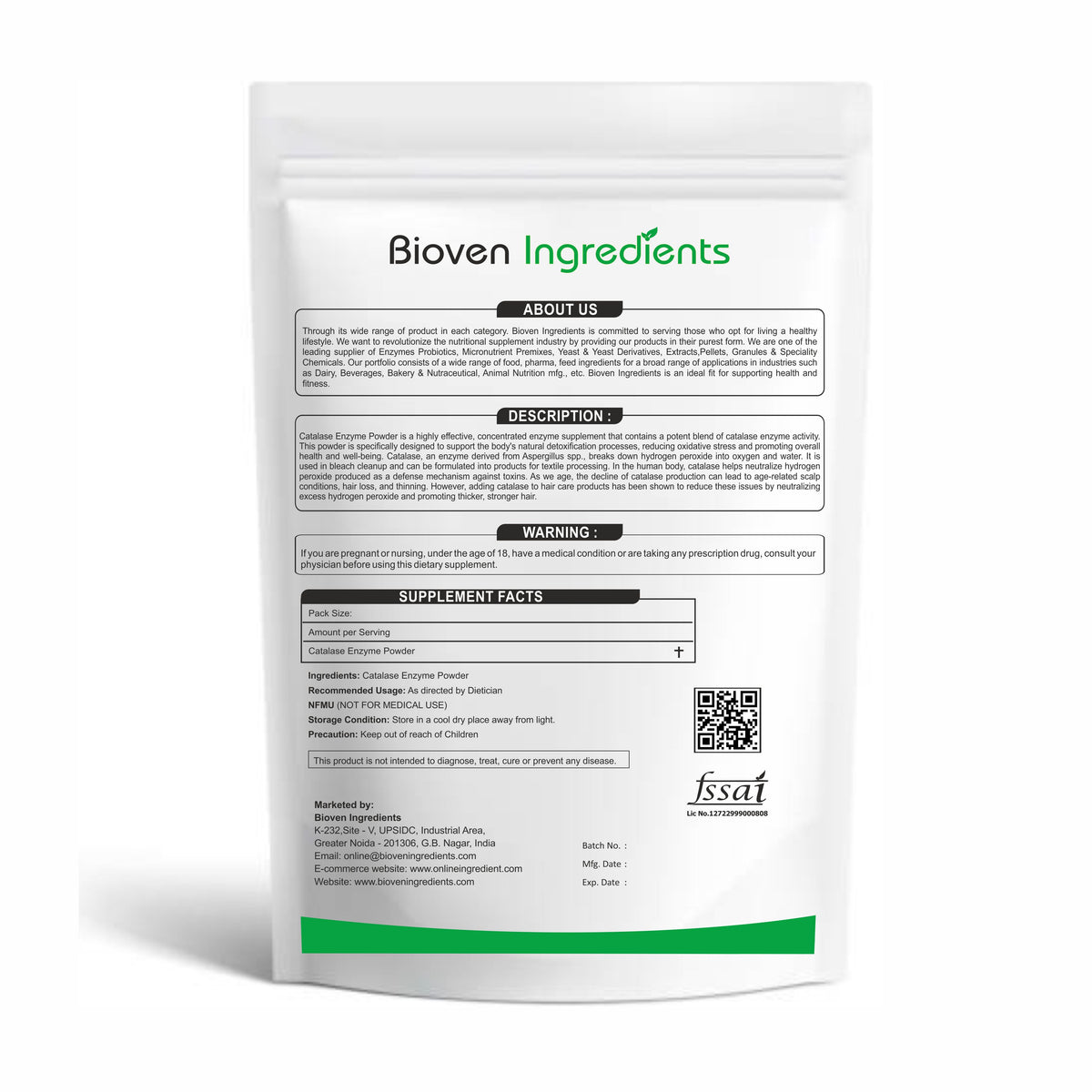 Buy Catalase Enzyme Powder- Bioven Ingredients | Online Ingredients