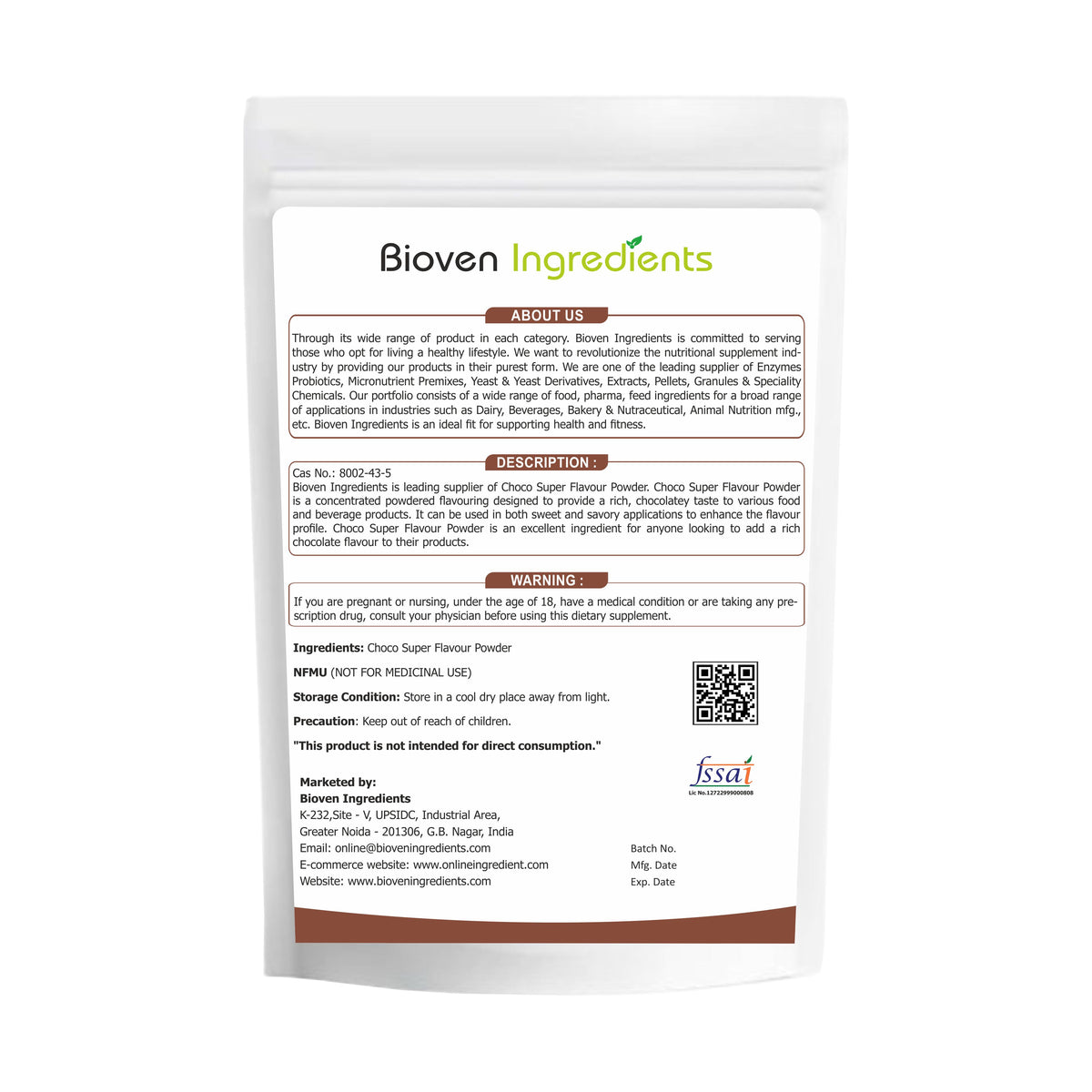 Buy Bioven Ingredients Choco Super Flavour Powder Online | Online ...