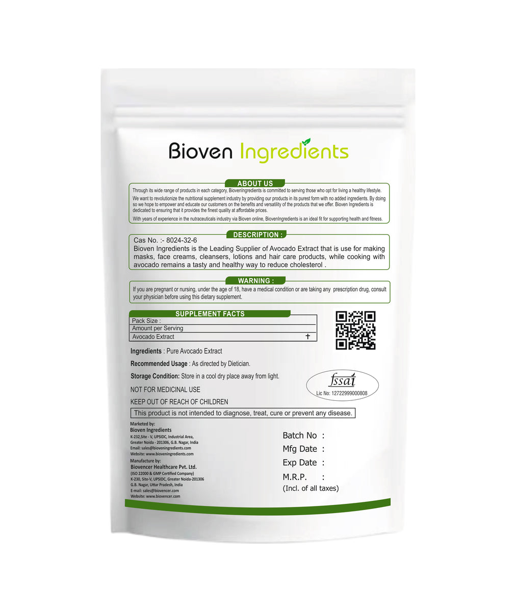 Buy Bioven Ingredients Avocado Extract Powder Online | Online Ingredients