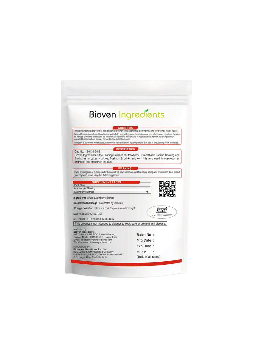 Buy Bioven Ingredients Strawberry Extract | Online Ingredients